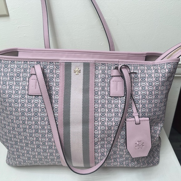 Bags | Tory Burch Pink Tote | Poshmark